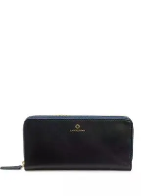 LA PORTEGNA Julia Leather Wallet - Blue