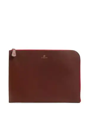LA PORTEGNA Mendocino Leather Document Holder - Red