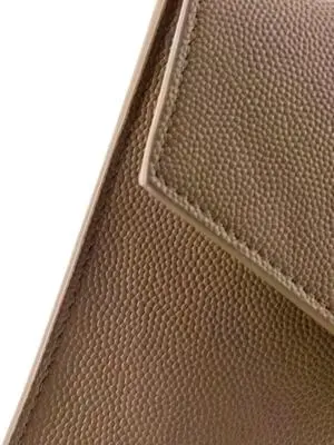Saint Laurent Classic Monogram Envelope Leather Clutch Bag