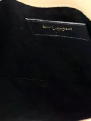 Saint Laurent Classic Monogram Envelope Leather Clutch Bag