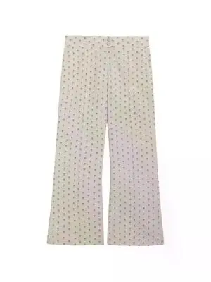 Valentino Garavani Patterned Wide-leg Trousers