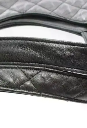Saint Laurent Maxi 2010s Icare Calf Leather Quilted Tote Bag