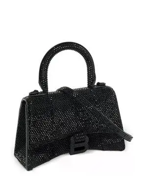 Balenciaga Xs Hourglass Crystal-embellished Tote Bag