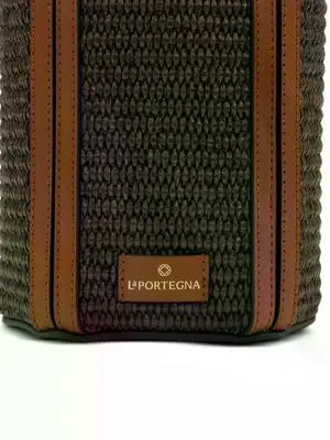 LA PORTEGNA Mini Barbara Woven Bucket Bag