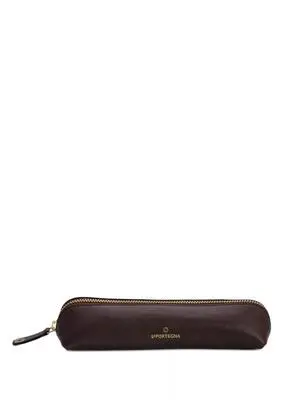 LA PORTEGNA Grained Pencil Case - Red