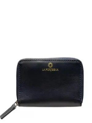 LA PORTEGNA Baby Julia Leather Wallet - Blue