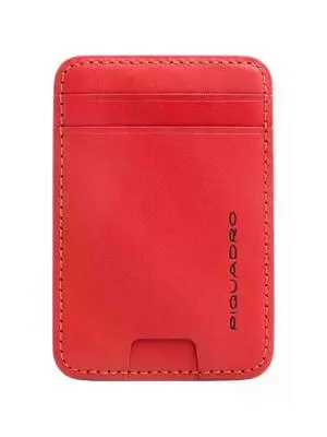 PIQUADRO Logo-print Cardholder - Red