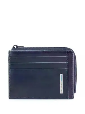 PIQUADRO Logo-plaque Leather Cardholder
