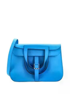 Hermès Halzan Bag Evercolor 25 Shoulder Bag - Blue