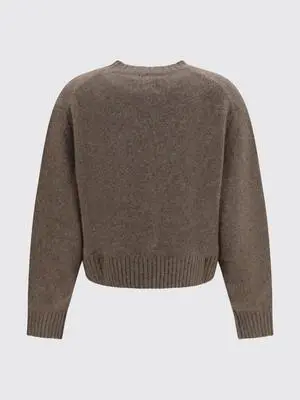Loulou De Saison Remus Merino Wool Crewneck Cardigan - Grey