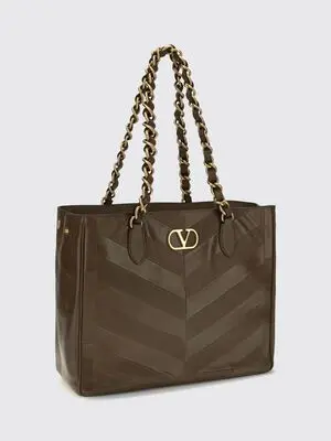 Valentino Garavani Laseine Lambskin Leather Shoulder Bag With Vlogo Signature