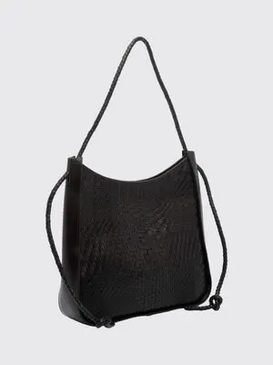 Dragon Diffusion Woven Leather Tote Bag With Single Handle - Dark