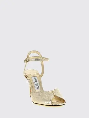 JIMMY CHOO Sacora Laminated Leather Sandals With A Stiletto Heel