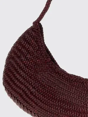 Dragon Diffusion Nova Luna Woven Buffalo Leather Shoulder Bag - Burgundy