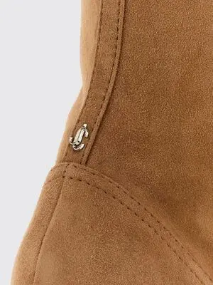 JIMMY CHOO Jozi Monogram Suede Knee-high Boots With A Stiletto Heel