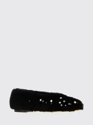 JIMMY CHOO Margot Embellished Lambskin Ballet Flats With Pearls And Crystals
