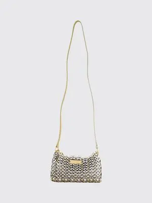 Rabanne 1969 Nano Mini Metal Crossbody Bag With Leather Details