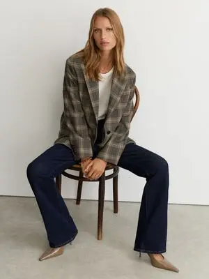 REISS Sandor Tall Wool Relaxed Single-breasted Blazer - Brown