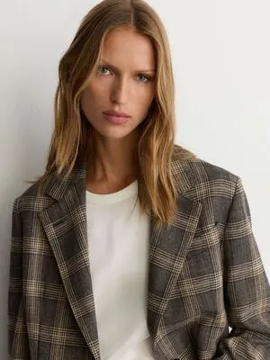 REISS Sandor Tall Wool Relaxed Single-breasted Blazer - Brown