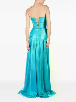 ANDREEA VENECIUC Veil Ruched Maxi Dress