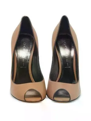 Casadei Blade Peep-toe Heeled Pumps