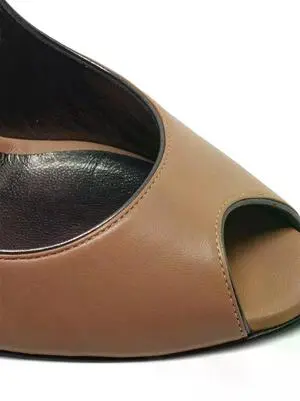 Casadei Blade Peep-toe Heeled Pumps