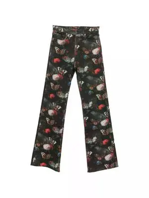 R13 Jane Butterfly-print Jeans