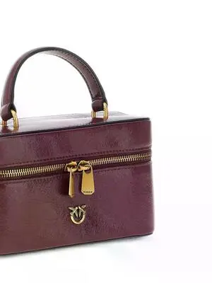 Pinko Small Crossbody Bag In Glossy Leather