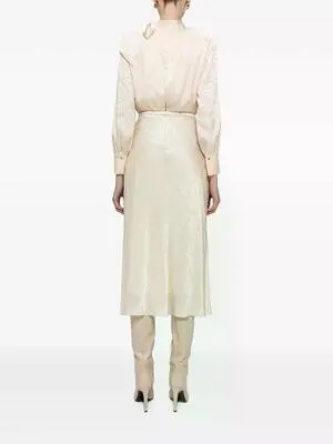 NISSA Satin Viscose Midi Dress