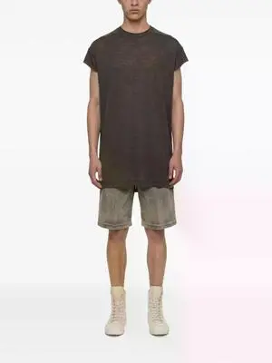 Rick Owens Washed-effect Knee-length Shorts - Grey