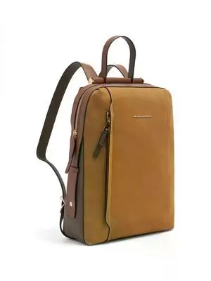PIQUADRO Leather Backpack - Brown