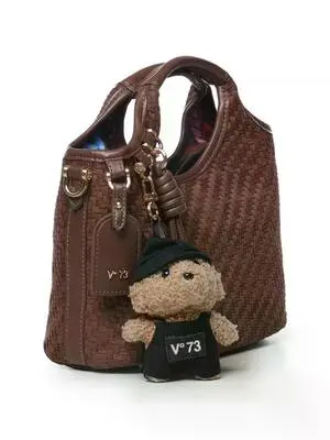 V°73 Zelda Woven-effect Shoulder Bag - Brown