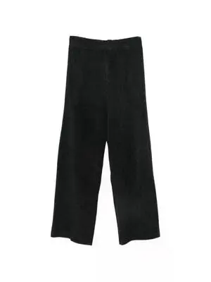 GONGDID DESIGN Ribbed-knit Trousers - Black