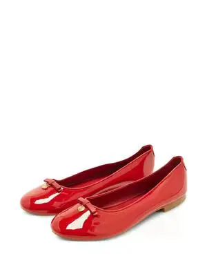 Dolce & Gabbana Bow-detail Heart-charm Ballet Flats