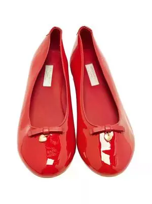 Dolce & Gabbana Bow-detail Heart-charm Ballet Flats