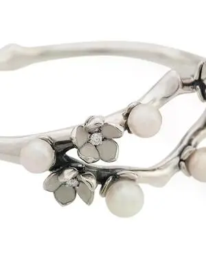 SHAUN LEANE Cherry Blossom Pearl And Diamond Cuff