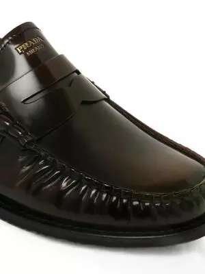 Prada Brushed Leather Loafers