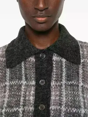Our Legacy Mazzy Check-pattern Cardigan - Grey