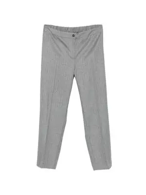 Marina Rinaldi Herringbone-pattern Elasticated Trousers