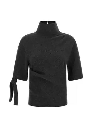 Jacquemus Tie-detail Roll-neck Sweater - Grey