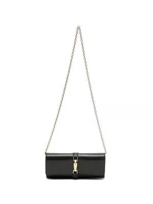 Gucci Jackie Leather Wallet On Chain - Black