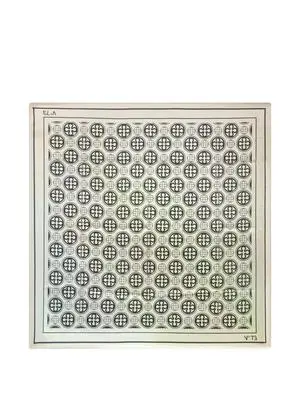 V°73 Caroline Geometric-print Square Scarf - Neutrals