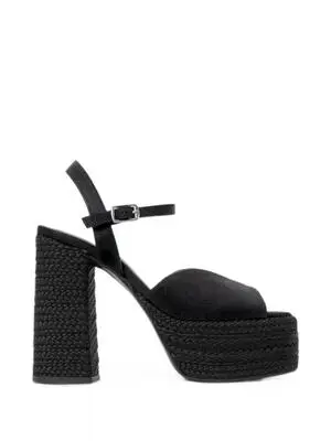 CastaÑer Fede Braided Platform Sandals - Black