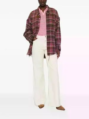 R13 Shredded-seam Drop-neck Shirt