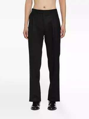 SALON C. LUNDMAN Double-pleat Flannel Trousers
