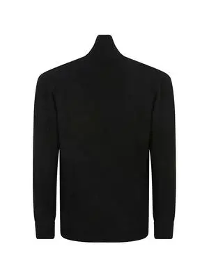 CRUCIANI High-neck Zip-up Cardigan - Black