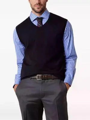 Brooks Brothers V-neck Vest - Blue