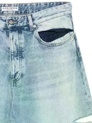 ICON DENIM LOS ANGELES Distressed Straight-leg Jeans