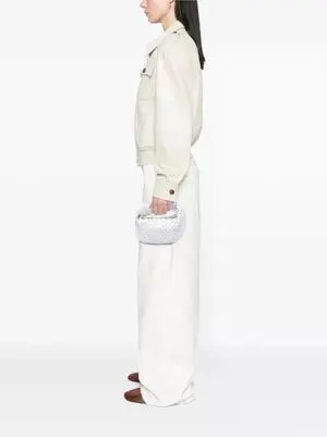 Bottega Veneta 2012-2026 Mini Nappa Intrecciato Jodie Hobo Bag - White