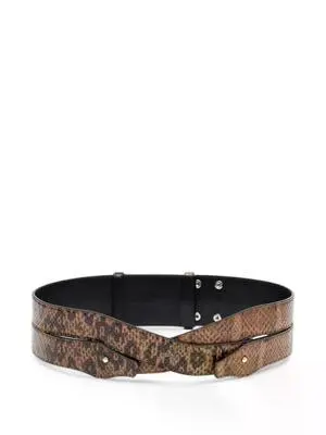 Jacquemus Snake-effect Wrap-around Belt - Brown